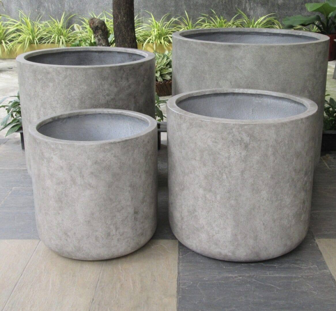 Stylish Cuban Planter for Modern Spaces | Fused Grey & White